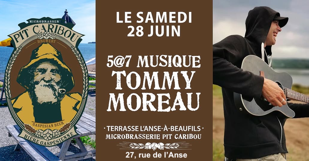 5 à 7 avec Tommy Moreau sur la terrasse de la microbrasserie Pit ...