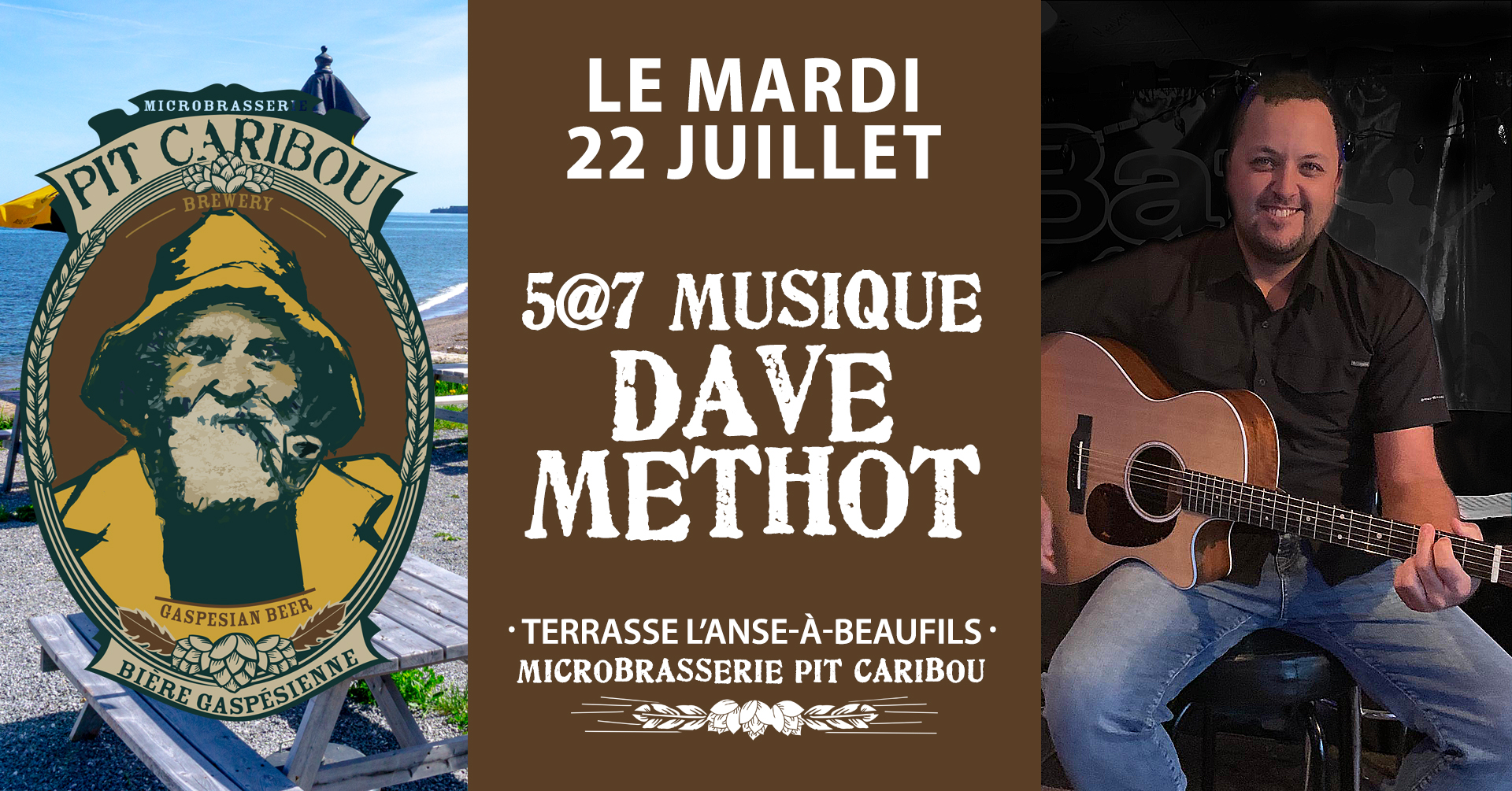 5 à 7 en musique avec Dave Méthot à la Microbrasserie Pit Caribou ...